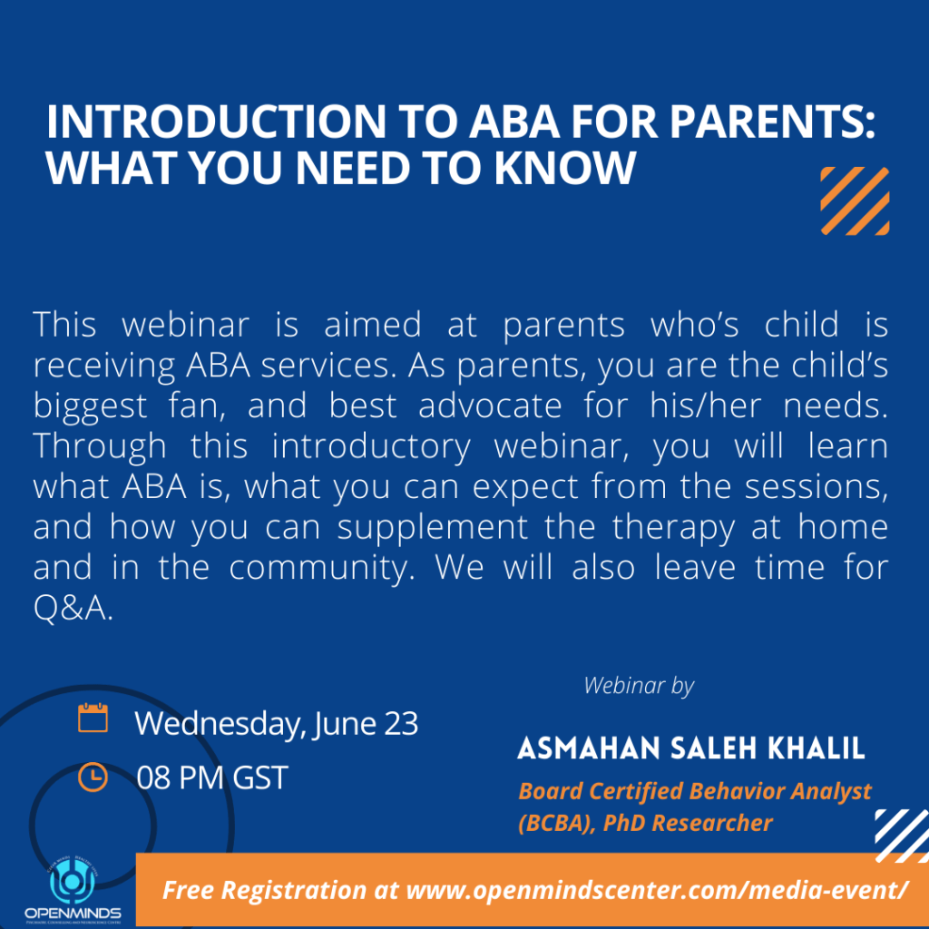 Webinar: Introduction to ABA for parents - OPENMINDS Psychiatry ...